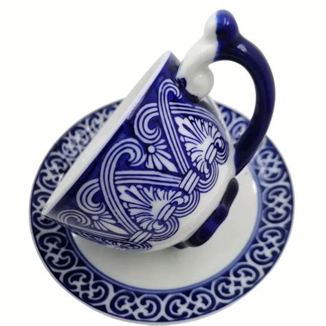 Hand Painted Ceramic Tea Cup With Saucer Glass Jumbo Coffee Cup Saucer