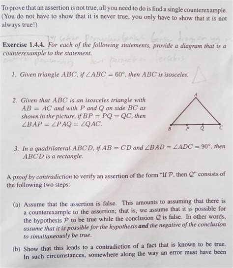 Solved To Prove That An Assertion Is Not True All You Need