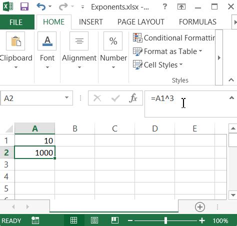 Exponents In Excel Microsoft Excel Tips Excel Tutorial Free Excel Help Excel IF Easy