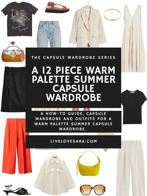 A 12 Piece Warm Palette Summer Capsule Wardrobe Livelovesara
