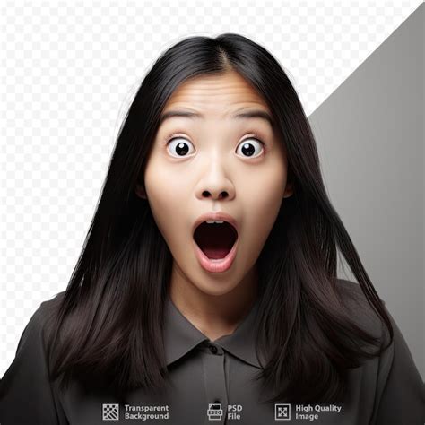 Une Femme Avec Une Expression Surprise Sur Son Visage Psd Premium