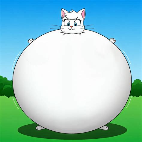 White Cat Body Inflation By Inflatedart On Deviantart