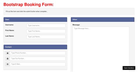 Bootstrap 3 Template Codesandbox