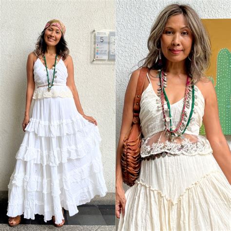 Boho 2 Piece Set In Skirt Cotton Ruffle Maxi Skirt Boho Halter Crop Top
