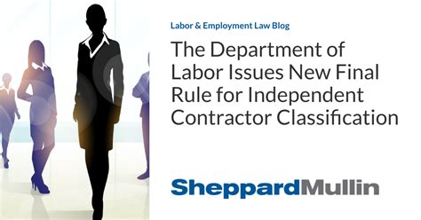 The Department Of Labor Issues New Final Rule For Independent