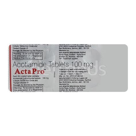 Actapro 100mg Tablet 10s