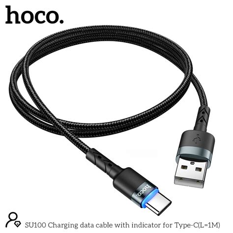 1 Cáp sạc nhanh có đèn báo Hoco SU100 Type C giá sỉ Phụ Kiện BIZO