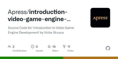 github apress introduction video game engine development source code for introduction to