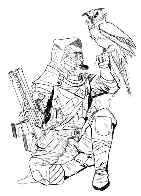 Destiny Hunter Coloring Pages Coloring Pages