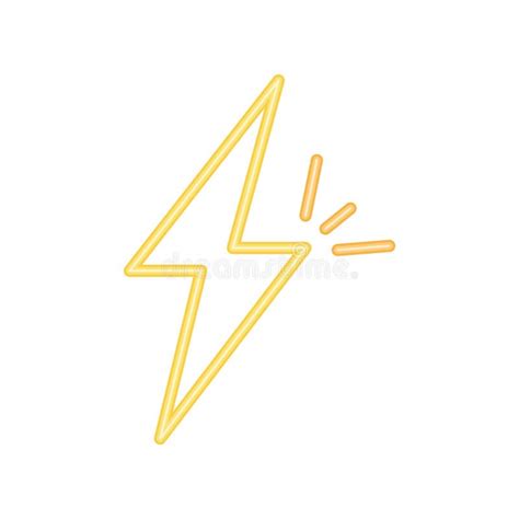 Neon Thunder Sign Stock Vector Illustration Of Vector 295541157