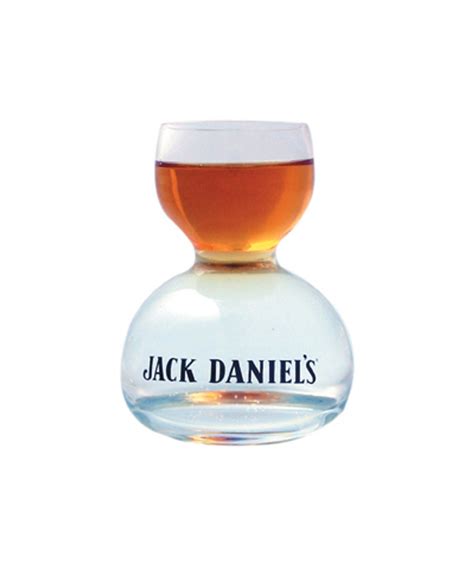 Jack Daniels Double Bubble Chaser Jigger Shot Glass Larger 6 Oz