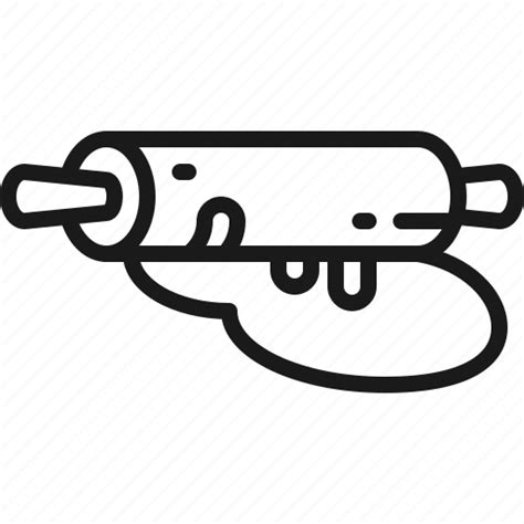 Bakery Bread Dough Rolling Pin Cook Kitchenware Icon Download On