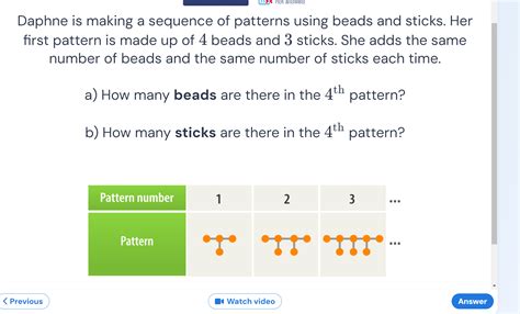 Daphne Is Making A Sequence Of Patterns Using StudyX