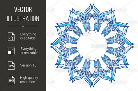 Blue Snowflake By Dvargshop Thehungryjpeg