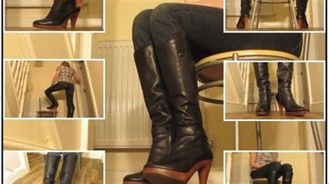 Custom Clip Foot Tapping In Wood Heel Boots Kinky Boots Clip Store