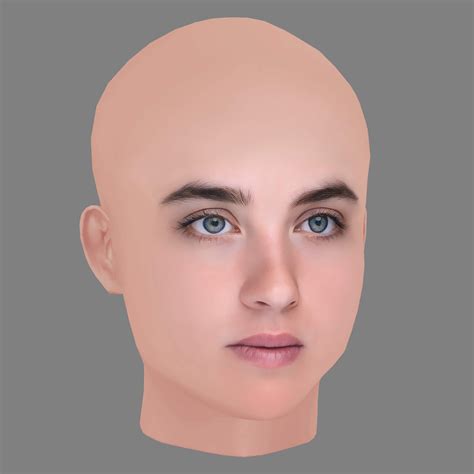 Adele Haenel Head No Hair Low Poly Head For Game 3d Model By Nammichael