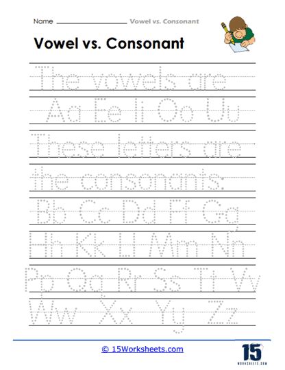 5 Difference Between Consonants And Vowels Worksheets Pixilateddesign