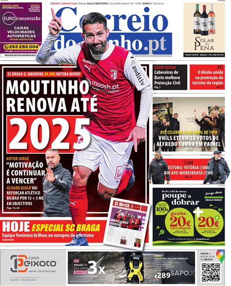 Correio do Minho mar Jornais e Revistas SAPO pt Última hora e notícias de hoje