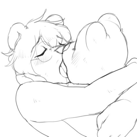 Rule 34 1 1 Anthro Bear Closed Eyes Duo Eyewear French Kissing Glasses Greenzlie Hair Hi Res