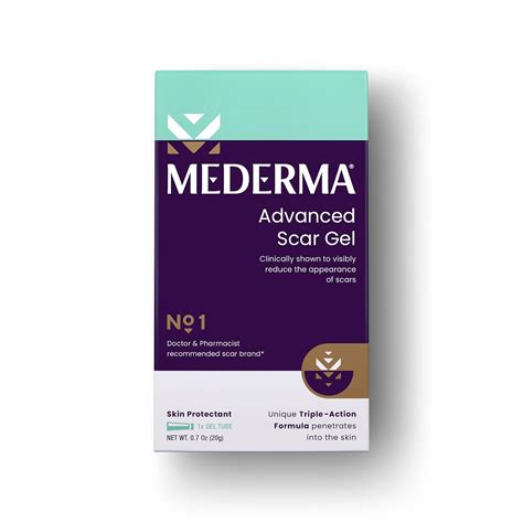 Mederma Advanced Scar Gel 1x Daily Reduces The Appearance Of Old New Scars 1