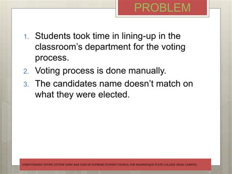 Computerized Voting System Ppt