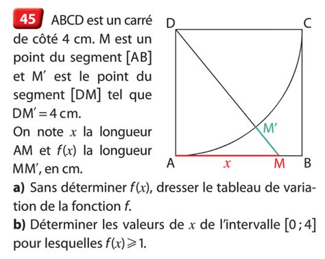 Exercice Ex Exercices Variations De Fonction
