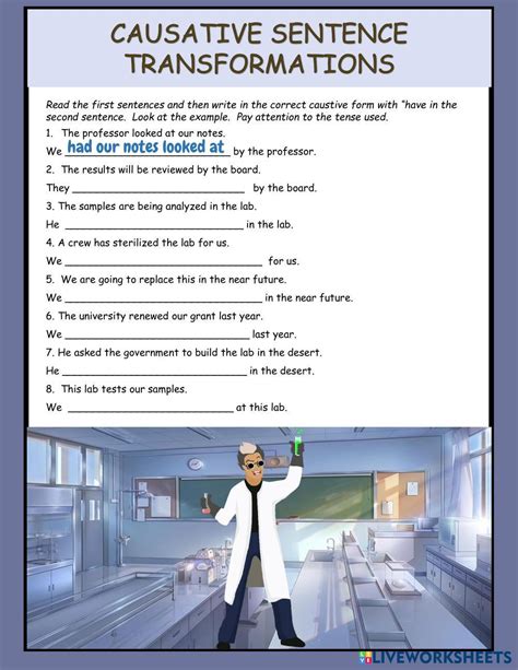 Causative Sente… Free Interactive Worksheets 8105324