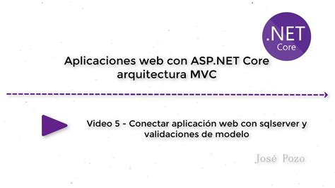 Video 5 Conectar Con Sqlserver Y Validar Mediante Dataannotations Youtube