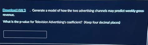 Solved Download HW3 Generate A Model Of How The Two Chegg Com