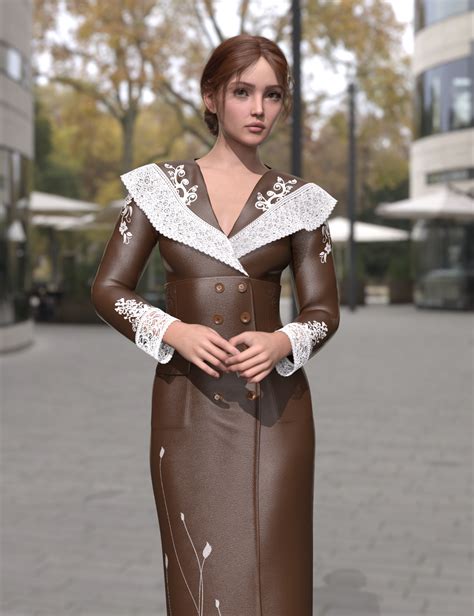Dforce Mk Lace Leather Dress For Genesis 9 Daz 3d