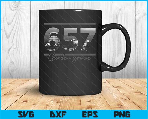 Garden Grove 657 Area Code Skyline California Vintage Svg Png Files