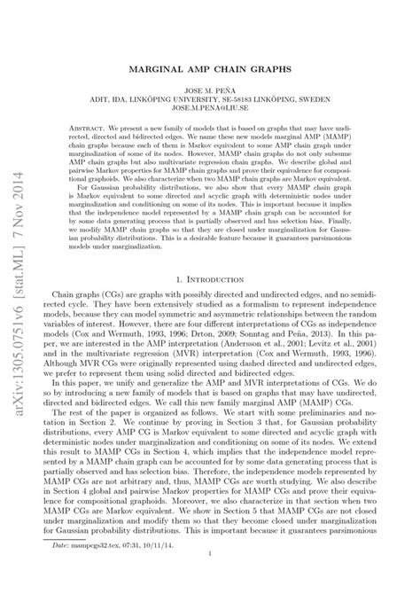 Marginal Amp Chain Graphs Deepai