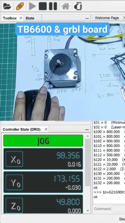 Tb6600 Nema23 And Grbl Controller Youtube