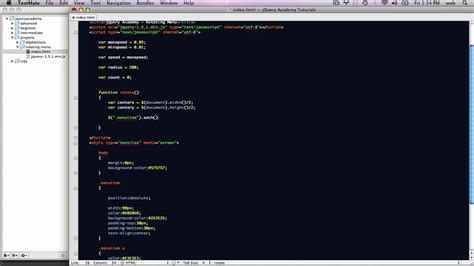 Jquery Tutorial Creating A Smooth Rotating Menu Part 1 Youtube