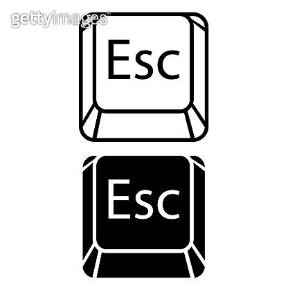 Esc key vector icon Escape illustration sign Keyboard symbol 일러스트 무료 일러스트 아이콘