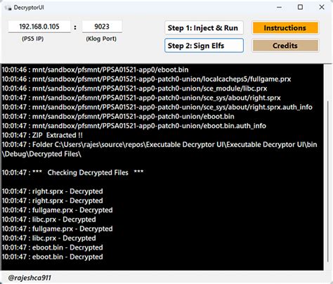 Executable Decryptor UI Decrypts PS Game Dump Exes Signs ELFs EBOOTs PSXHAX PSXHACKS