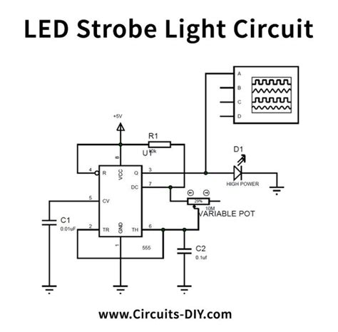 Led Strobe Light Circuit In 2024 Led Strobe Strobe Lights Circuit