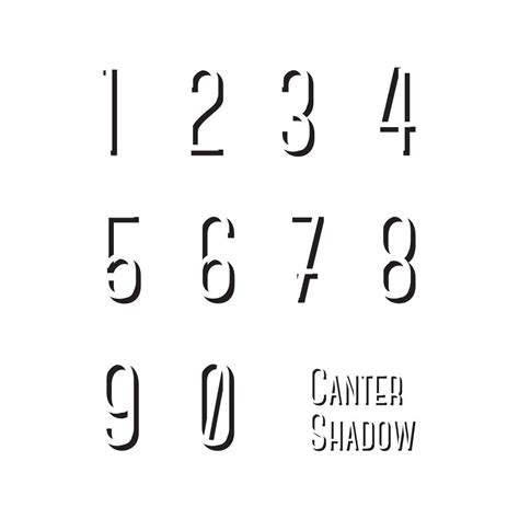 Canter Shadow Number In Oval Decal Shadow Fonts Sign Writing Lettering Tutorial
