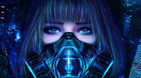 Hd Wallpaper Black Full Face Masquerade Mask Blue Eyes Venetian