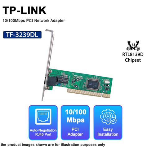 TP-LINK TF-3239DL Realtek RTL8139D Chipset 10/100Mbps PCI Network ...