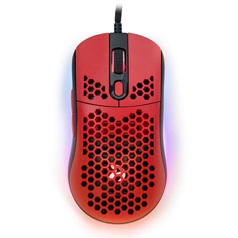 Arozzi Favo Lightweight Wired Optical Gaming Mouse Red Okinus