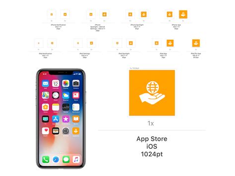 xcode app icons template sketch freebie download free resource for