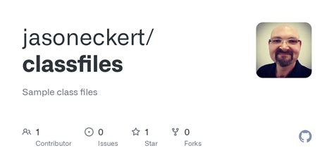 GitHub Jasoneckert Classfiles Sample Class Files