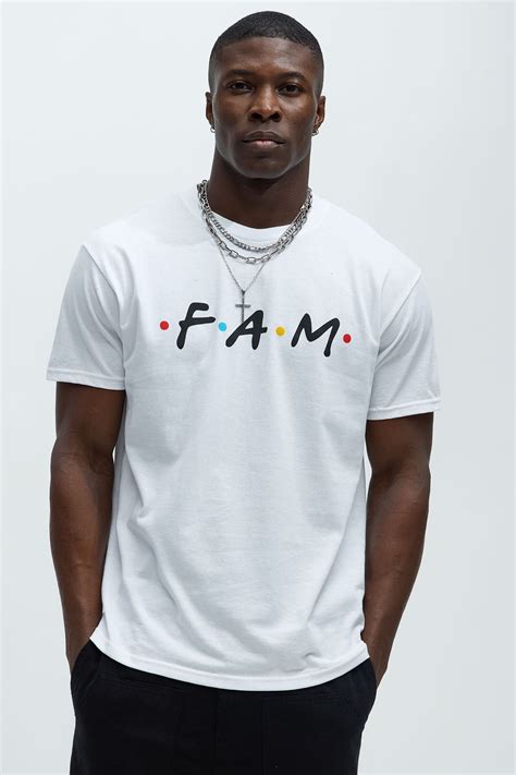 Fam Short Sleeve Tee White Fashion Nova