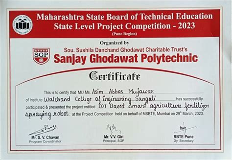 Iot Agritech Innovation Engineeringprojects Msbte Wce Robotics