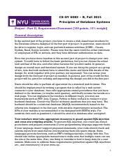 Project Part Ii Requirements Pdf Cs Gy B Fall Principles Of Database Systems
