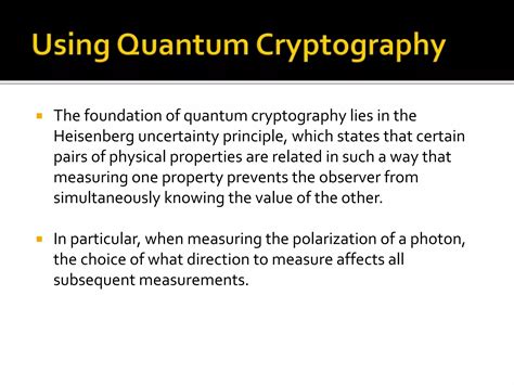 Quantum Cryptography Presentation Ppt