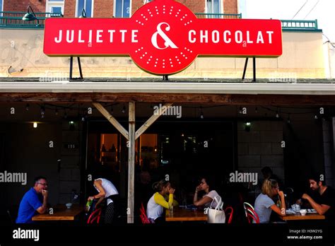 The Juliette And Chocolat Restaurant In Montreal Quebec Canada Stock