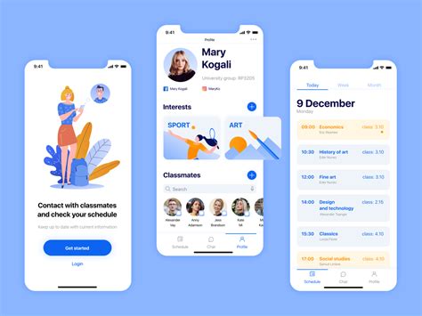 Mobile App For An University By Oksana Pshenyak On Dribbble