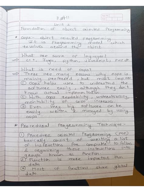 Oop Unit 1 Notes Pdf